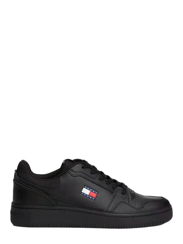 Tommy Hilfiger Perforated Detail Low Top Sneakers - Black