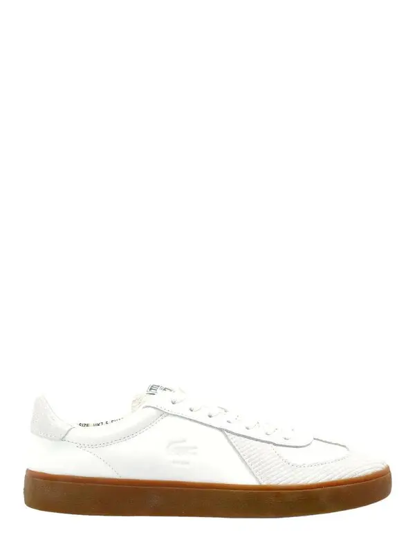 Lacoste Baseshot Pro Corduroy Panelled Trainers - White