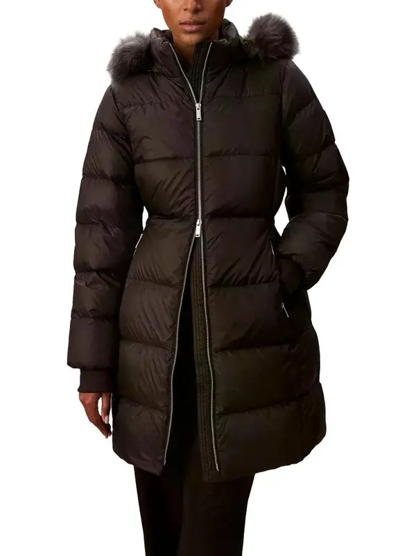 Calvin Klein Zipped-up Coat - Black