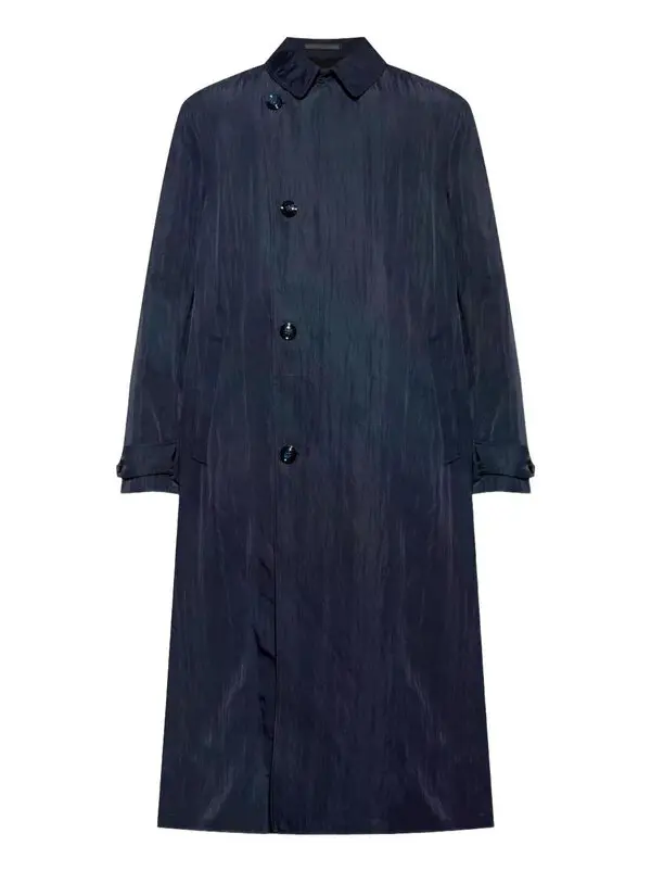 Giorgio Armani Ruched Trench Coat - Blue
