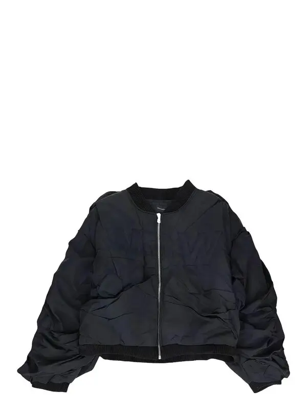 WHO DECIDES WAR BY EV BRAVADO Draped Bomber Jacket - Black