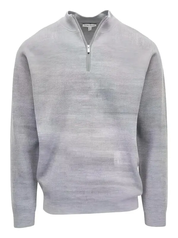 Peter Millar Half-zip Long Sleeve Sweater - Grey