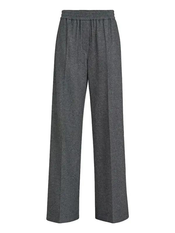 Brunello Cucinelli Mélange-effect Trousers - Grey
