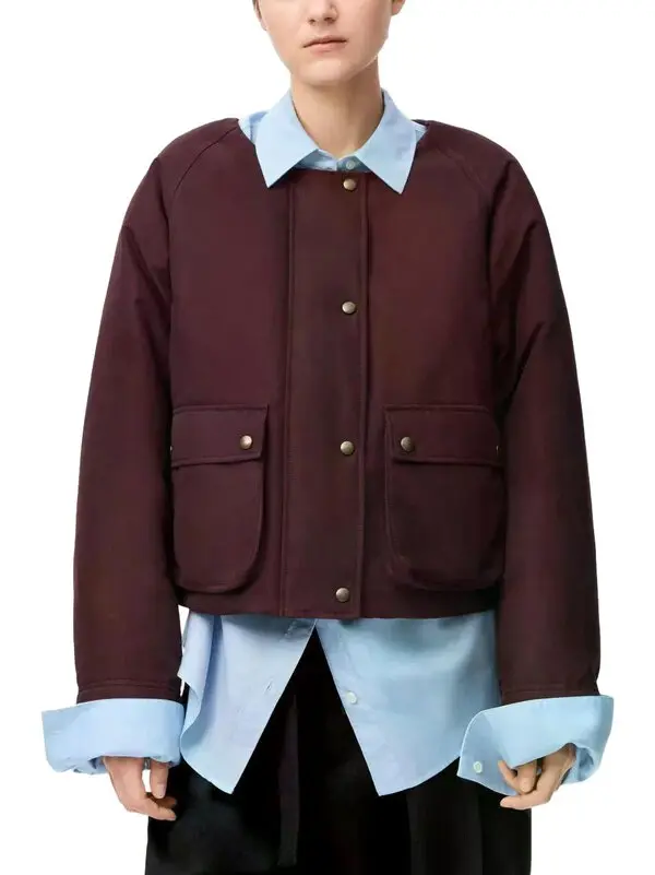 Loewe Shearling-trimmed Puffer Jacket - Red