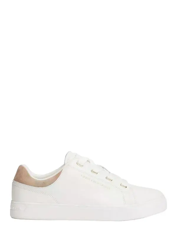 Tommy Hilfiger Lace-up Leather Sneakers - White