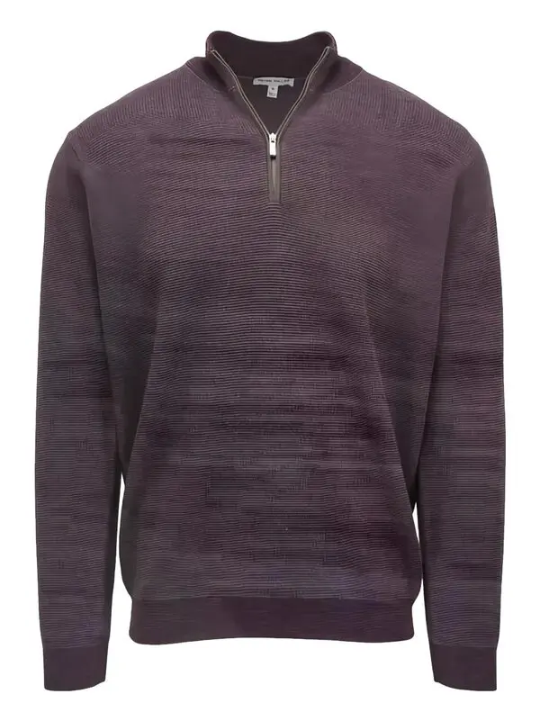 Peter Millar Half-zip Ribbed Pullover - Purple