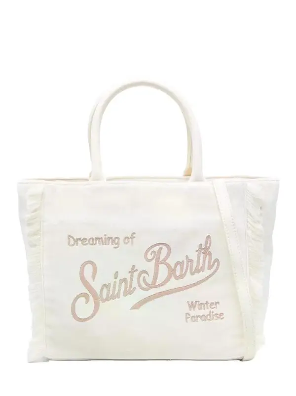 MC2 SAINT BARTH Fringed Tote Bag - White