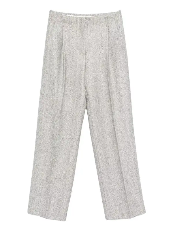 Antonelli Firenze Herringbone Trousers - Grey