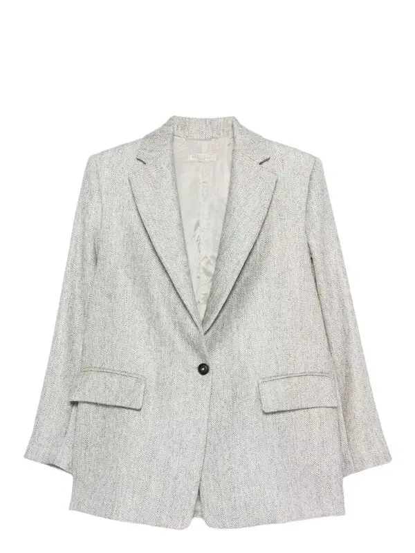 Antonelli Firenze Flambé Pocket Single-button Blazer - Grey