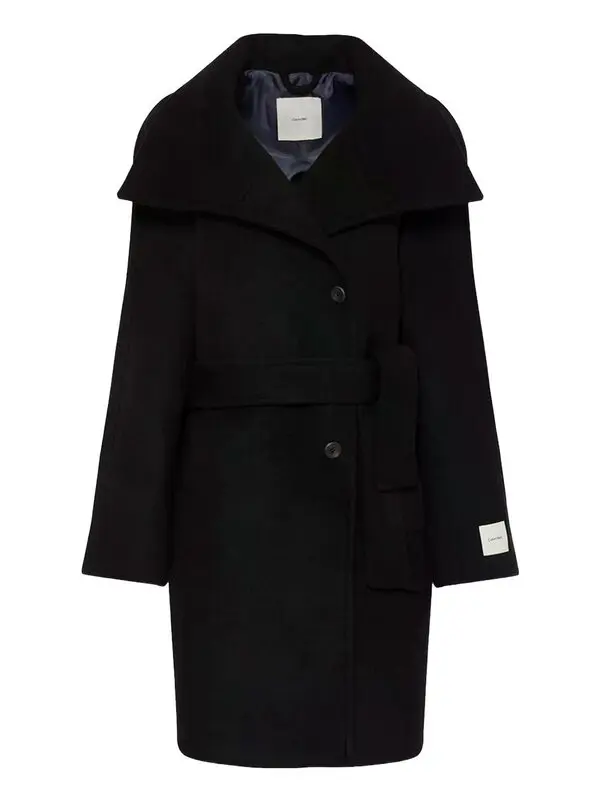Calvin Klein Belted Coat - Black