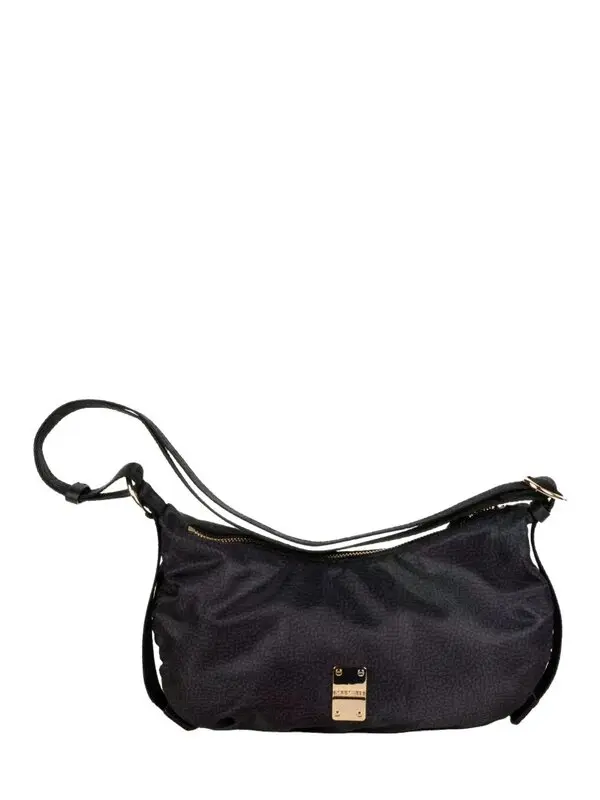 Borbonese Luna Logo-plaque Shoulder Bag - Black