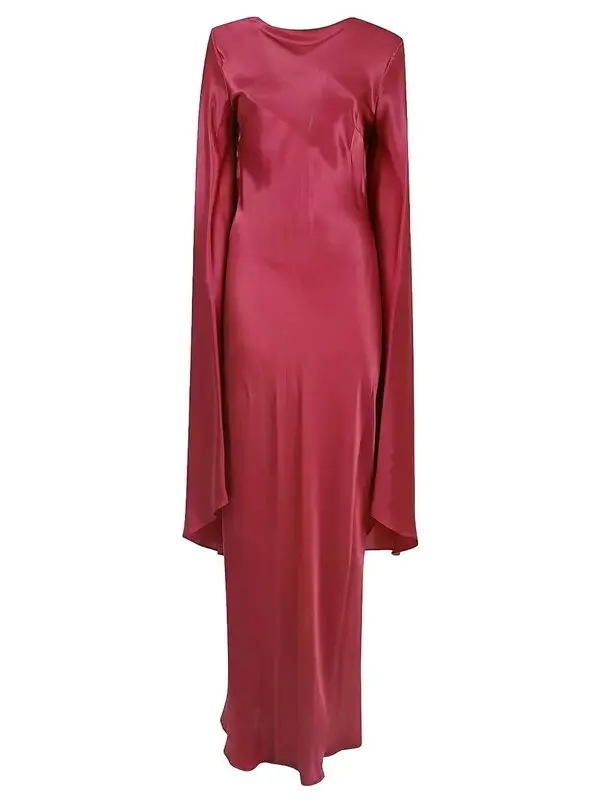 CRIDA MILANO Draped Maxi Dress - Red