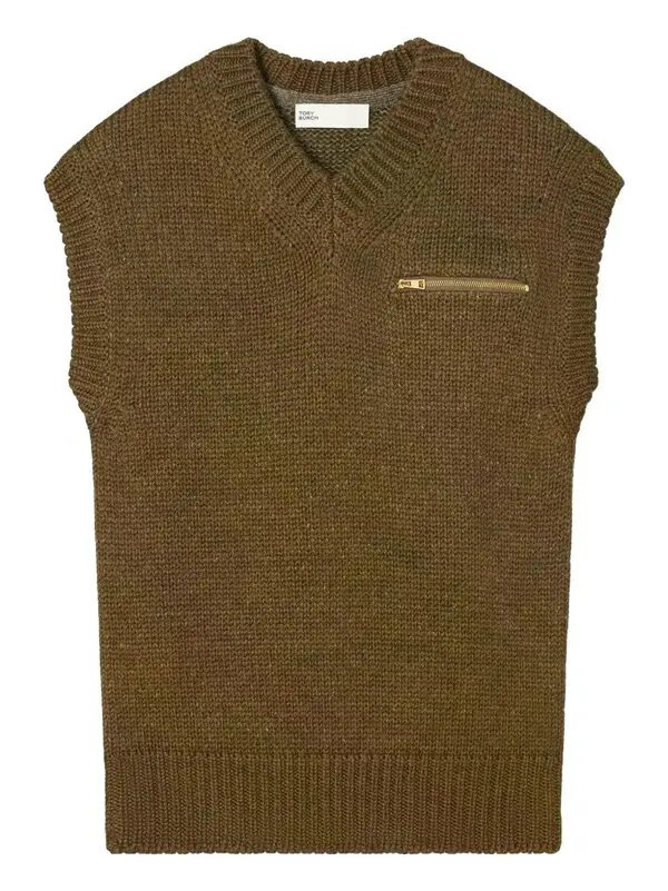 Tory Burch Wool Vest - Brown