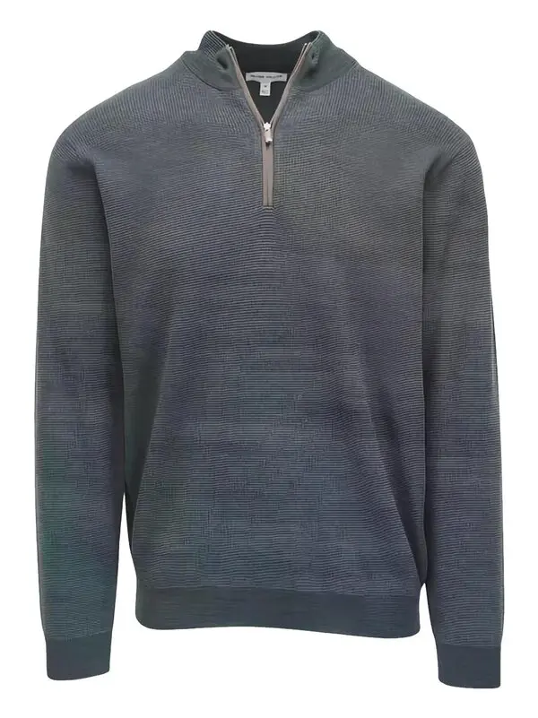 Peter Millar Textured Half-zip Sweater - Grey