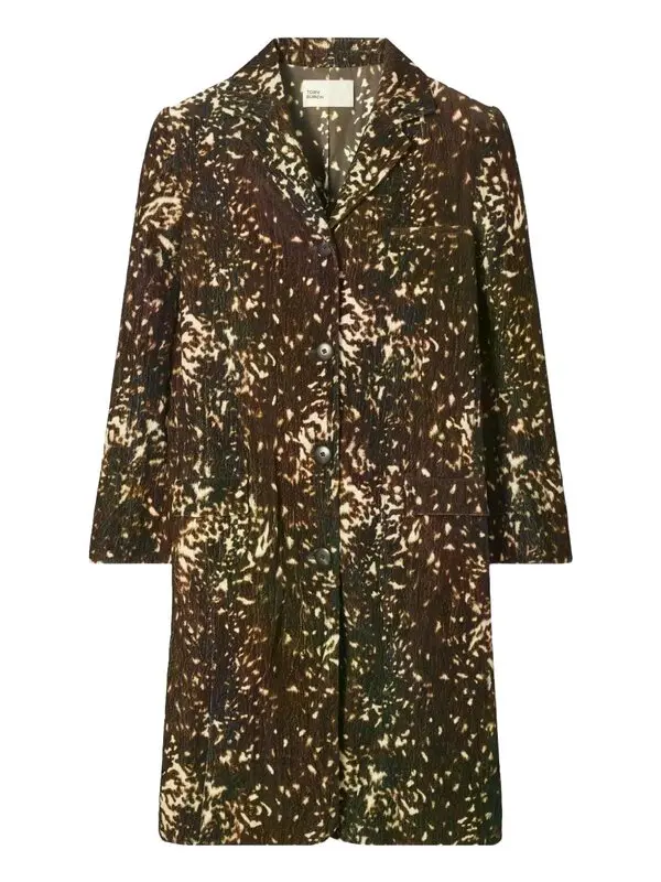 Tory Burch Velvet Long Coat - Brown