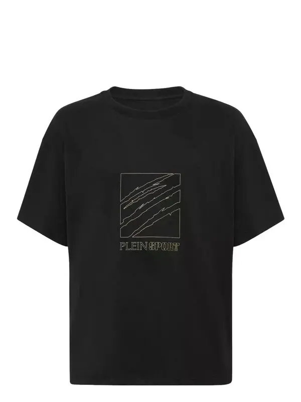PLEIN SPORT Scratch-logo T-shirt - Black