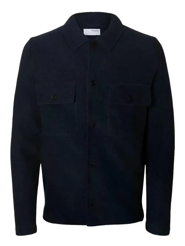 SELECTED Pocket Buttoned Overshirt - Blue