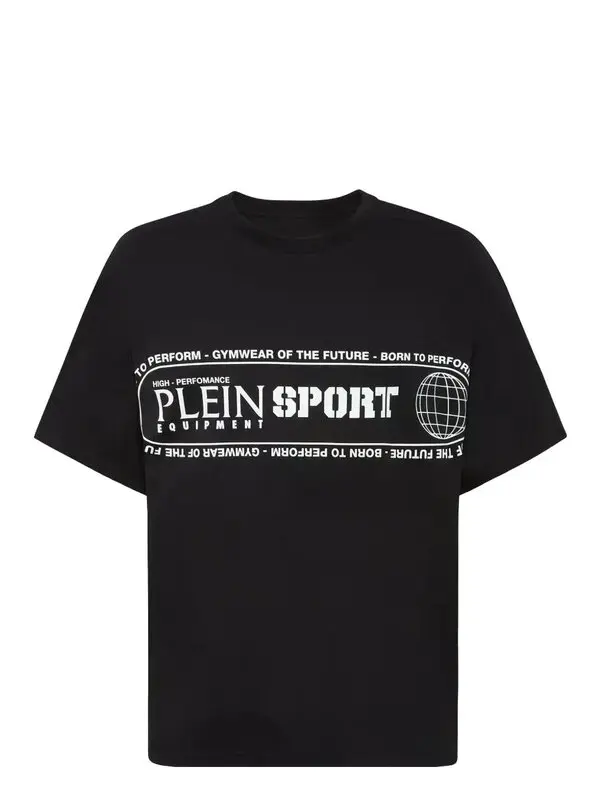 PLEIN SPORT Logo-print Round-neck T-shirt - Black