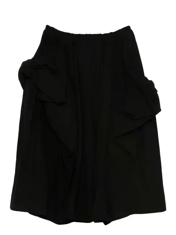 Comme Des Garçons Elasticated-waistband Midi Skirt - Black