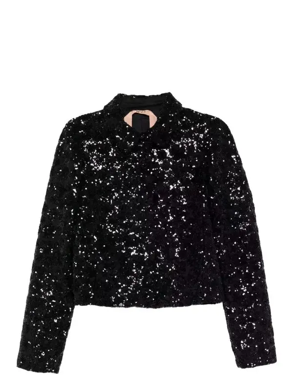 N°21 Sequin Embellished Jacket - Black