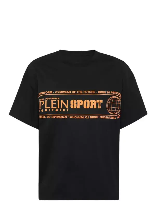 PLEIN SPORT Logo-print Round-neck T-shirt - Black