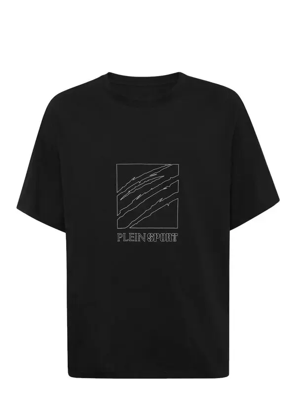 PLEIN SPORT Outline-logo T-shirt - Black