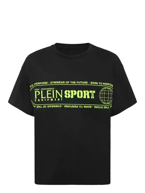 PLEIN SPORT Logo-print Round-neck T-shirt - Black