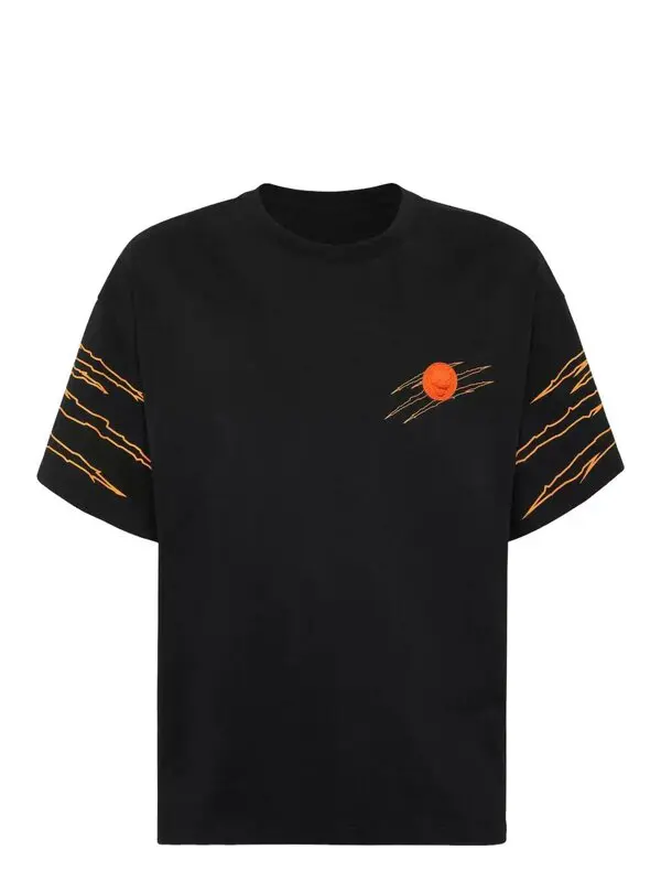 PLEIN SPORT Scratch-detail Crew-neck T-shirt - Black
