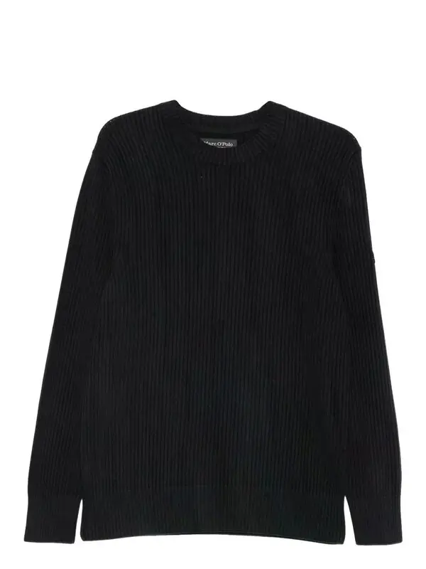 Marc O'polo Ribbed Knit Crew Neck Sweater - Blue