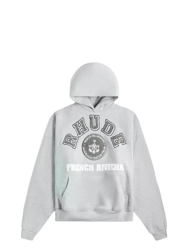 Rhude Hooded Pouch-pocket Sweatshirt - Grey