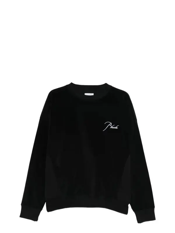 Rhude Logo-embroidered Sweatshirt - Black