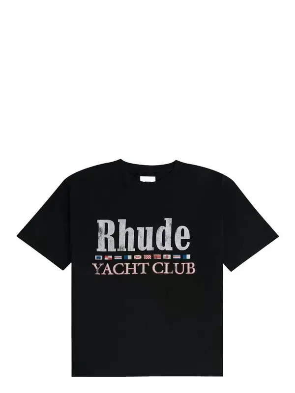 Rhude Flag-detailed T-shirt - Black