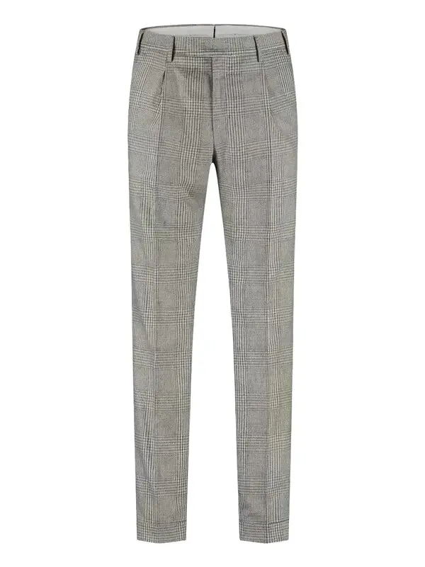 PT TORINO Checked Pattern Trousers - Grey
