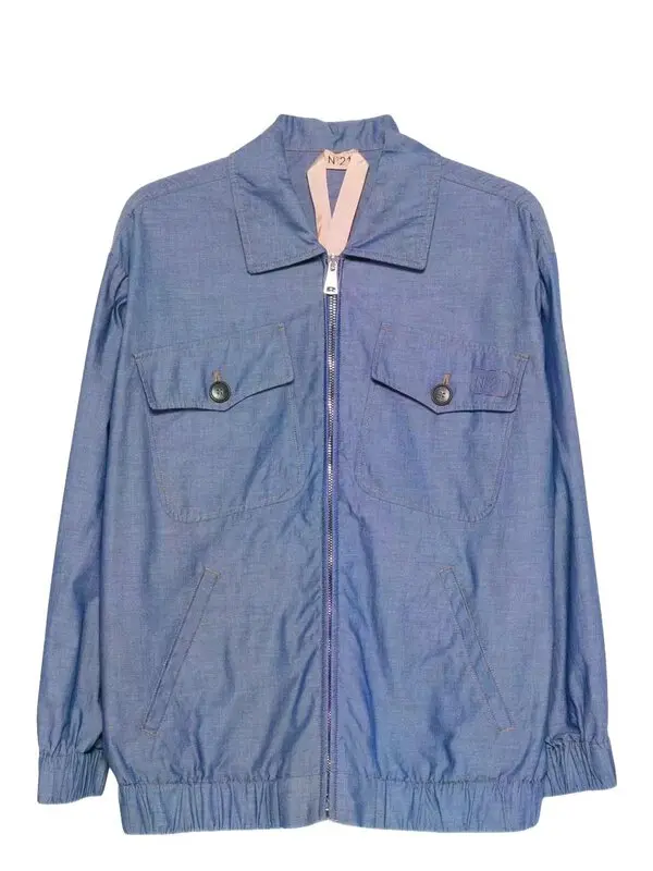 N°21 Button Pocket Denim Jacket - Blue