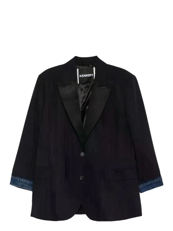 FRENKEN Devotion Pinstripe Blazer - Blue