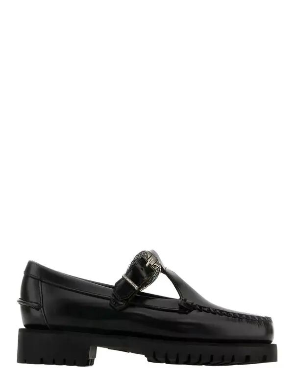 SEBAGO Aurora Buckle-detail Leather Loafers - Black
