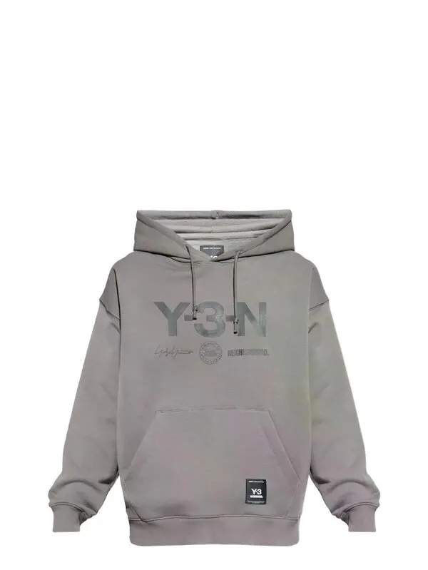 Y3 Graphic-print Hoodie - Grey
