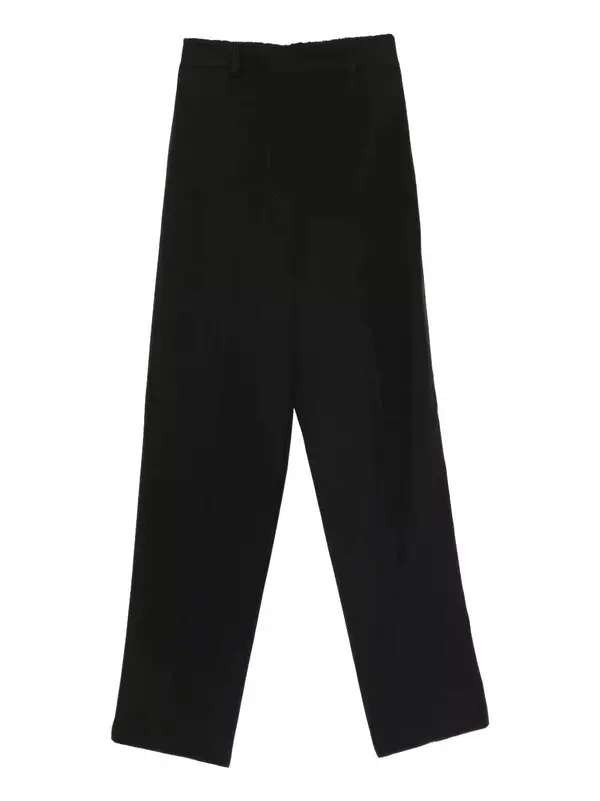 CARLA G. Elasticated-waist Straight Leg Pants - Black