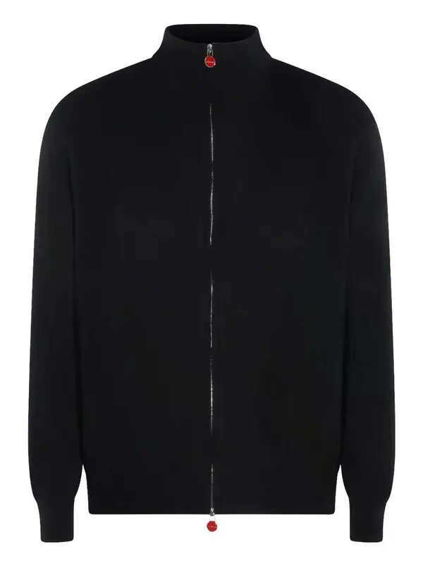 Kiton Zip Cardigan - Black