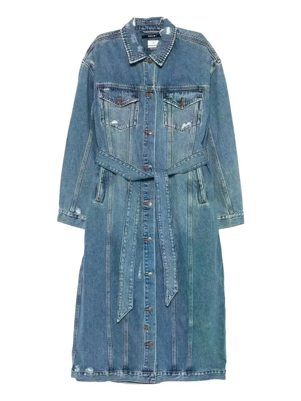 Ksubi Trucker Relik Distressed Coat - Blue
