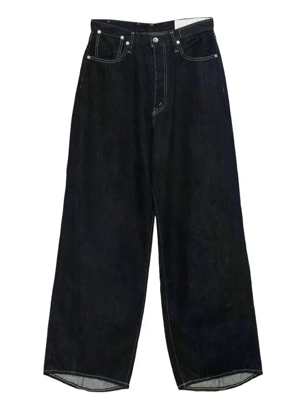 KURO Contrast-stitching Jeans - Blue