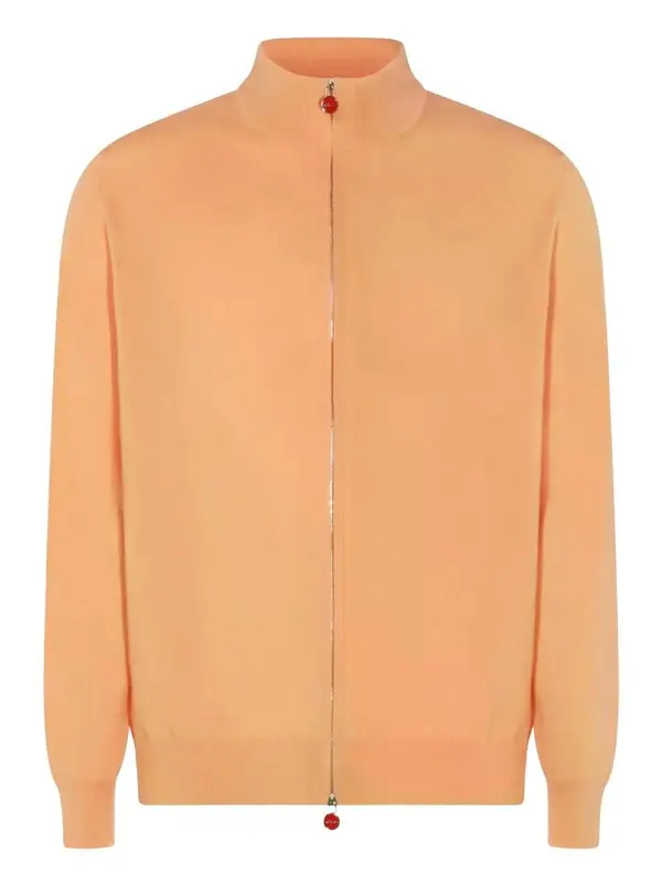 Kiton Zip-up Cardigan - Orange