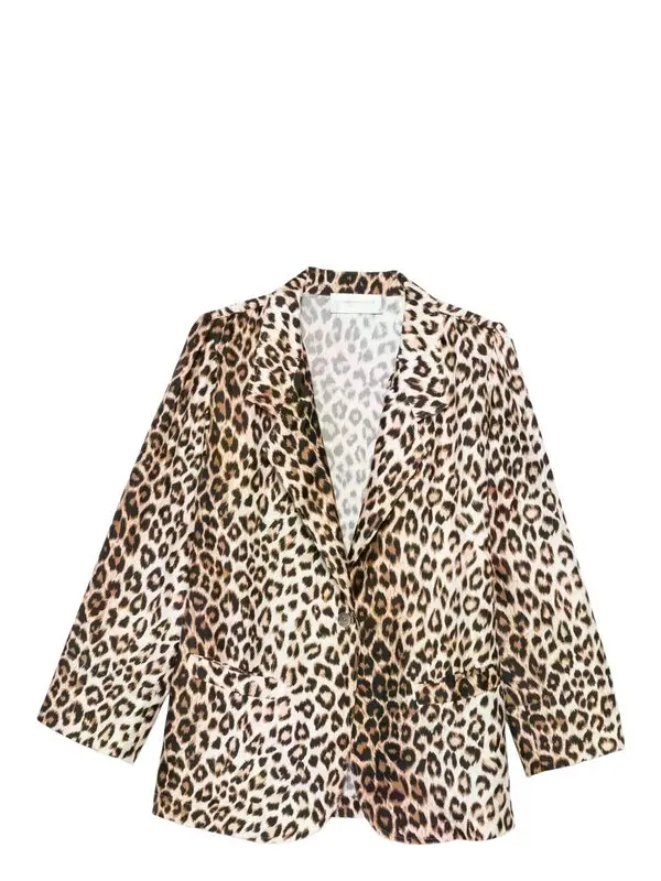 La Prestic Ouiston Leopard-print Single-breasted Blazer - Brown