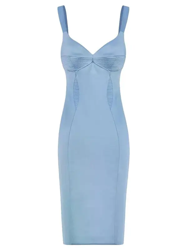 MURMUR Haze V-neck Dress - Blue