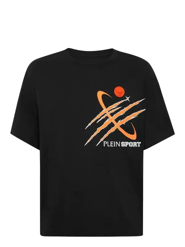 PLEIN SPORT Mercury Scratch-print T-shirt - Black