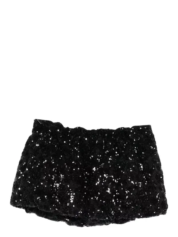 N°21 Sequin Mini Skirt - Black