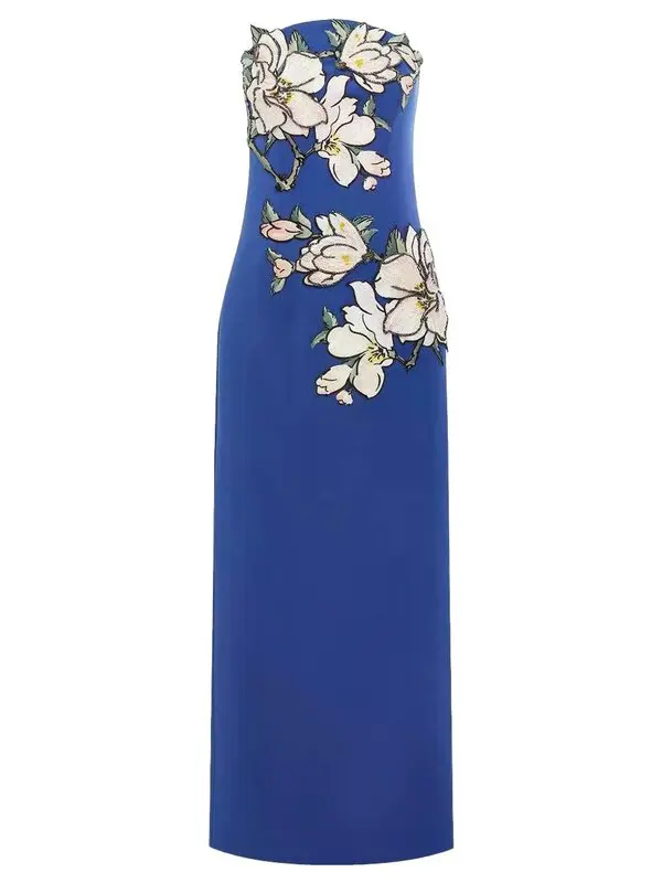LEO LIN Ava Strapless Maxi Dress - Blue