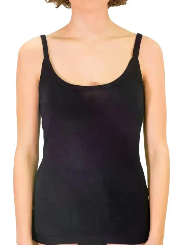 LA ROSE Strap Tank Top - Black