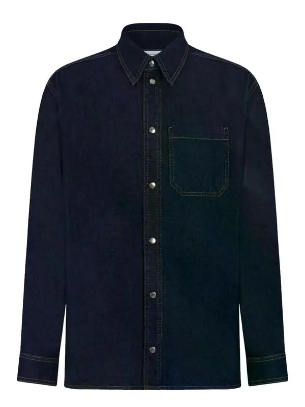 Maison Kitsuné Buttoned Pocket Shirt - Blue