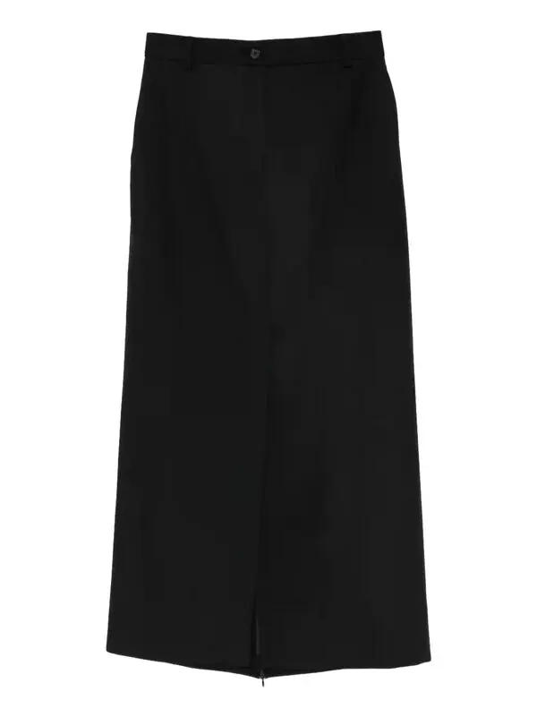 FRENKEN Triple Pants Slit Skirt - Black